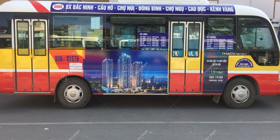 Khu đô thị Gamuda Gardens quảng cáo trên xe bus tại Bắc Ninh - Công ty ...