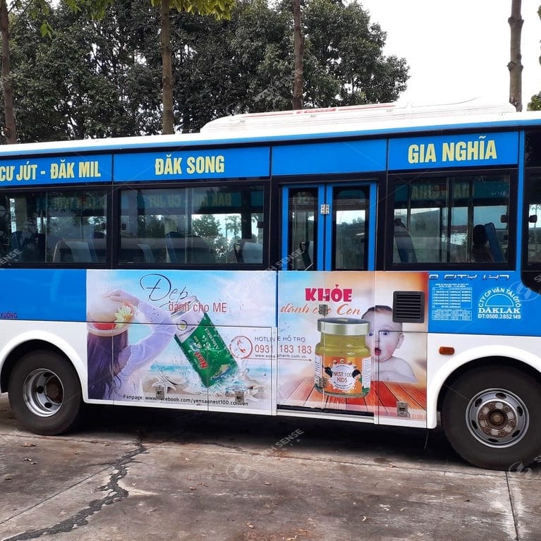 Chiến dịch quảng cáo Mì Cung Đình ấn tượng trên xe buýt Hà Nội - Công ...