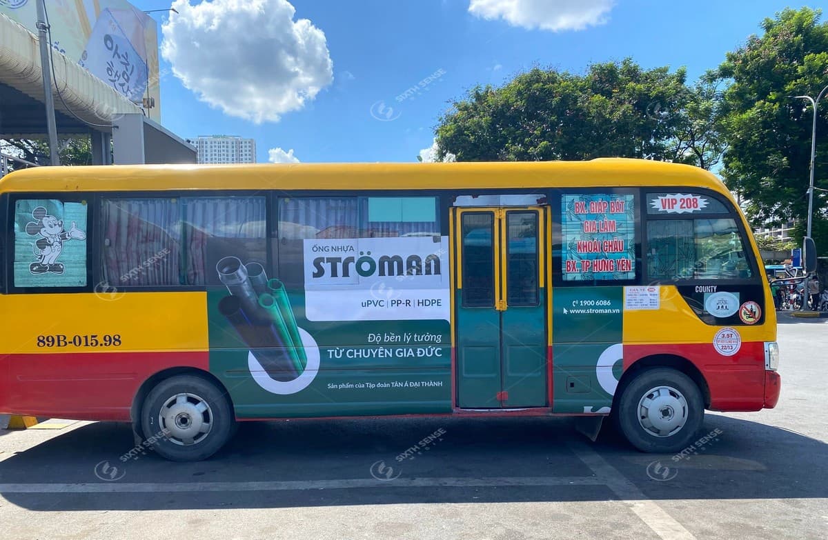 Dự án quảng cáo trên xe bus của Ống nhựa Stroman năm 2023 - Công ty ...