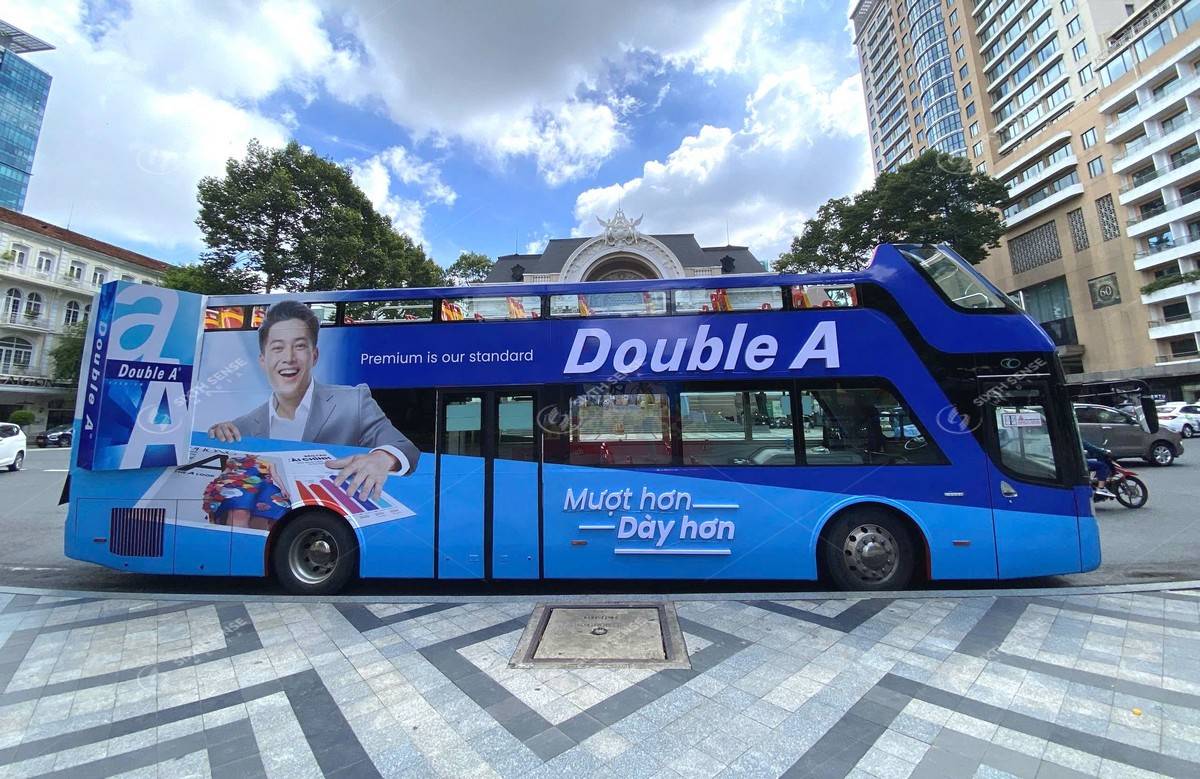Double A tổ chức roadshow ấn tượng trên xe bus 2 tầng - Công ty truyền ...